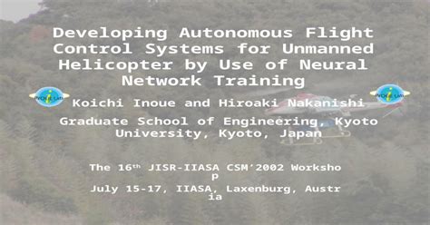 Ppt Developing Autonomous Flight Control Systems For Unmanned Helicopter By Use Of Neural