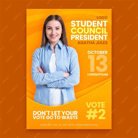 Gradient Election Poster Template Free Vector