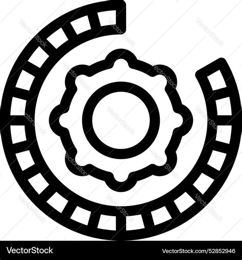 Circular Progress Bar Surrounding Rotating Gear Vector Image