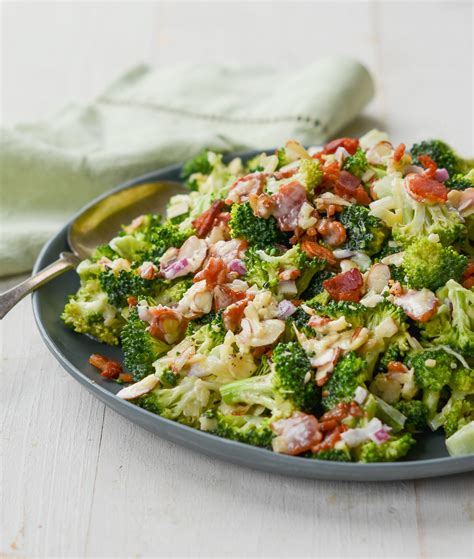 Creamy Broccoli Salad With Bacon And Cheddar Potluck Ready