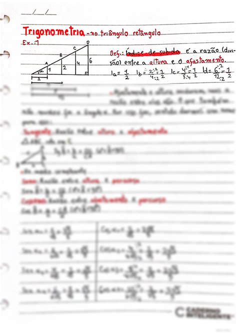 SOLUTION Trigonometria No Tri Ngulo Ret Ngulo Resumo Studypool