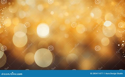 Gold Background With Bokeh Lights Stock Illustration Illustration Of