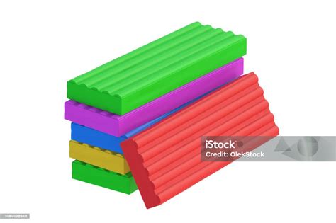 하얀 배경에 분리된 플라스틱 더미 모델링 점토 3d 렌더링 3차원 형태에 대한 스톡 사진 및 기타 이미지 3차원 형태 개발 공예 Istock