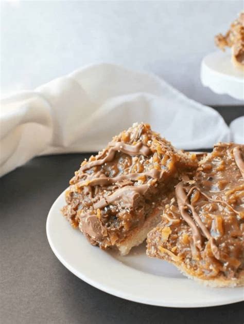 Samoas Cookie Bars Recipe Story Saving Dollars And Sense
