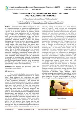 IRJET Surveying Using Drones And Providing Results By Using