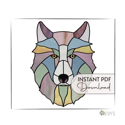 Wolf Stained Glass Pattern Glassyrock Arts
