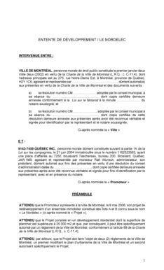 Remplissable En Ligne ENTENTE DE D VELOPPEMENT LE NORDELEC OCPM Fax