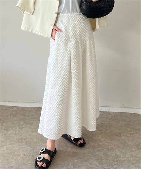 Emma Taylor（エマテイラー）の「ジャガードフレアスカート（スカート）」 Wear