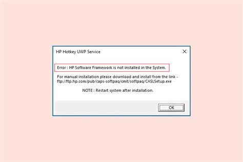 How To Fix Software Framework Is Not Installed Issuepng Recursos