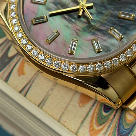Rolex Day Date 118348 Tahitian MoP Baguettes Amsterdam Vintage Watches