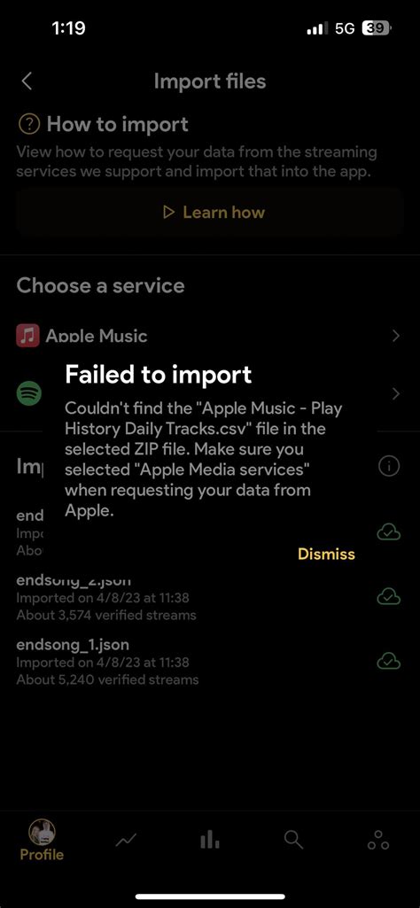 I Cant Import My Apple Music Data Rstatsfm