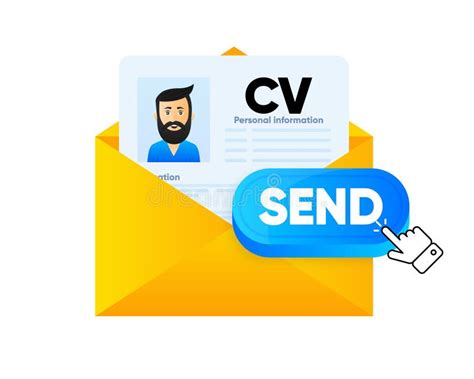 To Send A Cv Resume Template To Send By Email Send Cv Button The