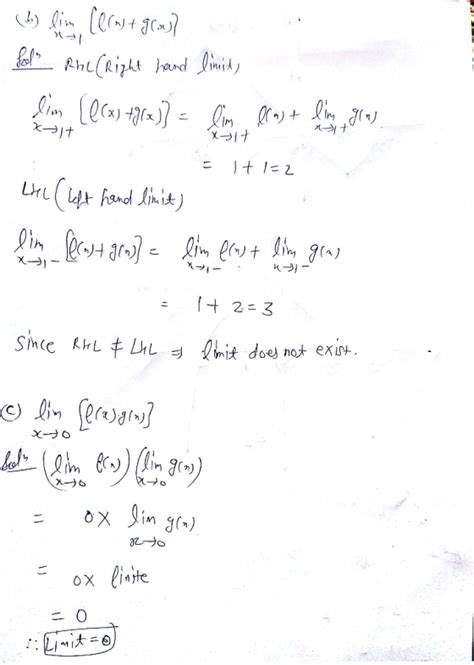 the graphs of f and g are given use them to evaluate each limit if it
