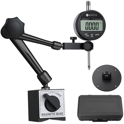 Neoteck Dial Indicator 0 254mm1 Inch 176 Lbs Magnetic Base Holder Stand Dial Indicator Gauge