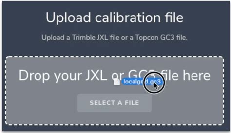 Set Up A Local Site Calibration From A Trimble Jxl File Propeller Aero