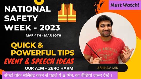 52nd National Safety Week 2023 4 10 March Theme Of The Year