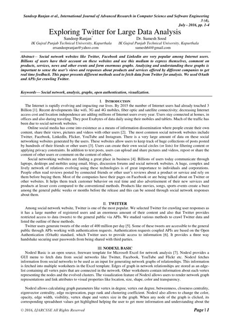 Pdf Exploring Twitter For Large Data Analysis