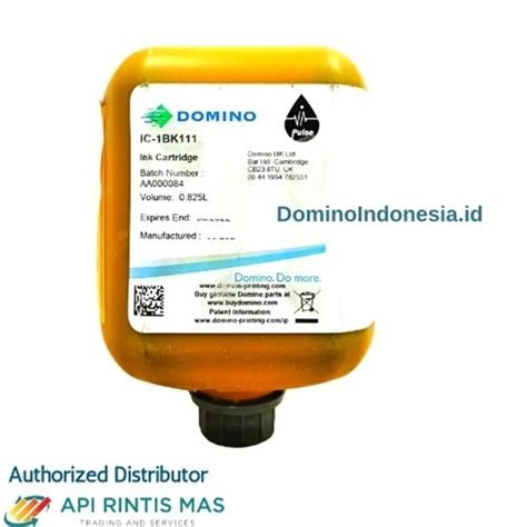 Domino Ink Ic 1bk111 825 Ml Api Rintis Mas