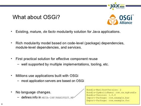 Java Core Java 8 And Osgi Modularisation Tim Ellison And Neil Bartl