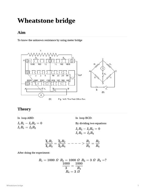 Wheatstonebridge 4 Pdf Electronics Measuring Instrument