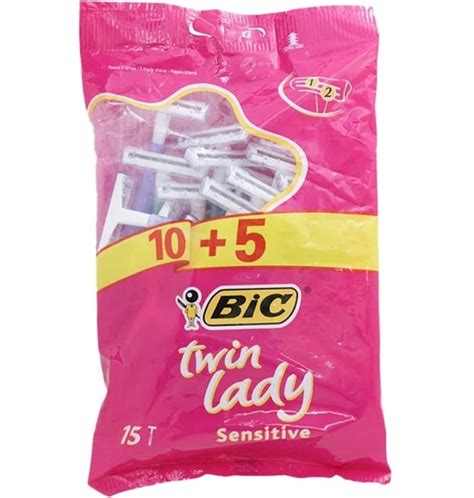 خرید و قیمت تیغ یکبار مصرف زنانه تویین لیدی، ۱۵ عددی چند رنگ برند Bic ترب