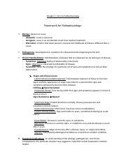 Patho Week 1 Study Guide Docx Chapter 1 Intro To Pathophysiology Framework For