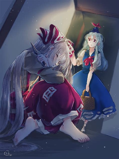 Fujiwara No Mokou And Kamishirasawa Keine Touhou Drawn By Mokoiscat