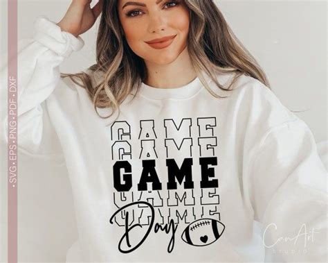Game Day Svg Football Shirt Svg Game Day Vibes Svgfootball Etsy