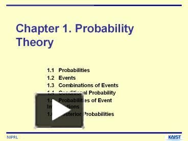 Chapter Probability Theory Presentation Free To Download