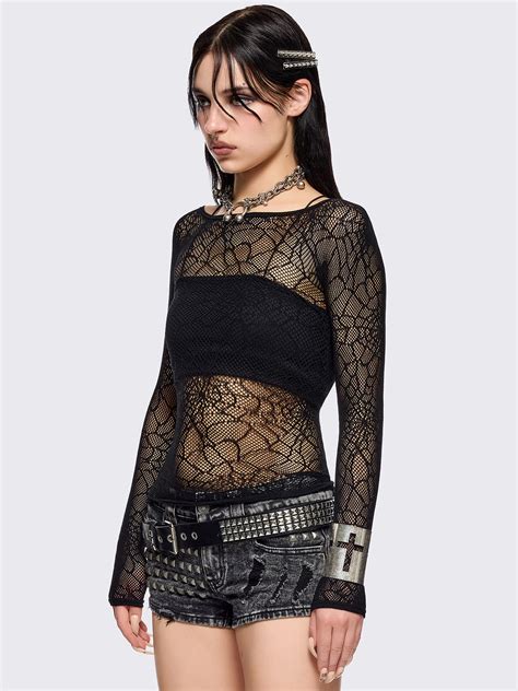 Spider Web Fishnet Mesh Top Minga London Minga London Us