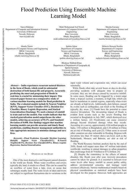 pdf flood prediction using ensemble machine learning model