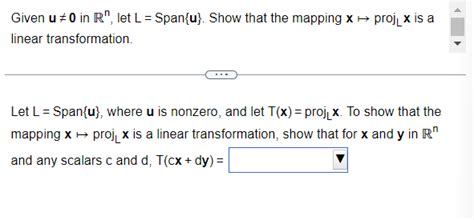 Solved Given U0 In Rn Let L Span U Show That The Chegg