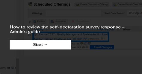 How To Review The Self Declaration Survey Response Admins Guide