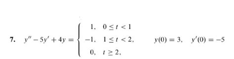 solved use laplace transforms to solve the intial value