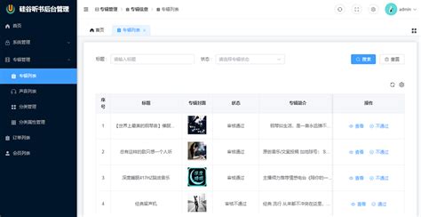 web前端项目 硅谷听书vue3后台 尚硅谷