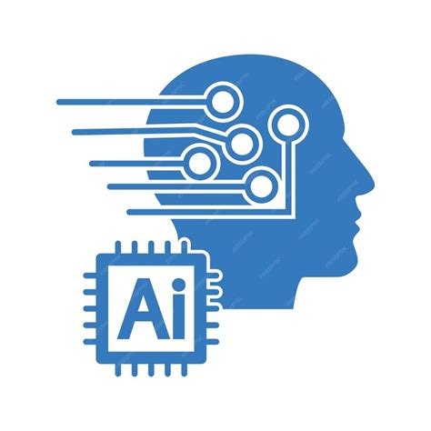 Premium Vector Ai Artificial Intelligence Digital Icon Blue Color Design