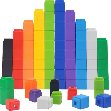 Kutoi Math Manipulatives Counting Cubes Educational Number Blocks Classroom Toys