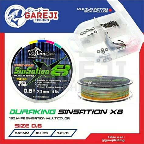 Jual Senar Pancing PE Duraking Sinsation X8 Light Game 150 Meter Shopee Indonesia