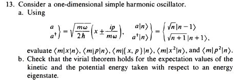 Solved Consider A One Dimensional Simple Harmonic Chegg