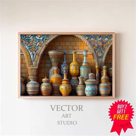 Morrocan Product Pottery Moroccan Vase Moroccan Wall Art African Art