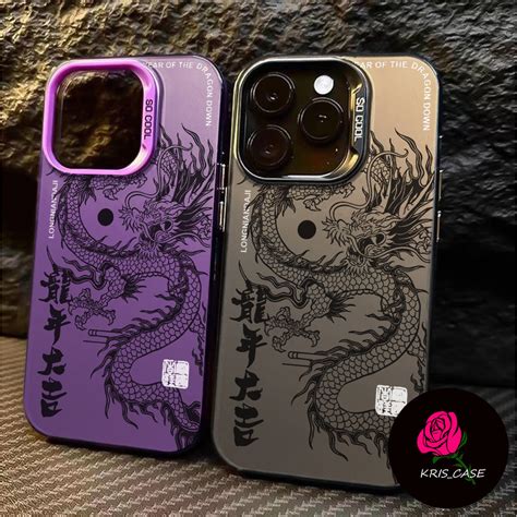 Jual Casing Ponsel Buram Imd Kualitas Tinggi Naga Hitam Seni Tiongkok Cocok Untuk Redmi A