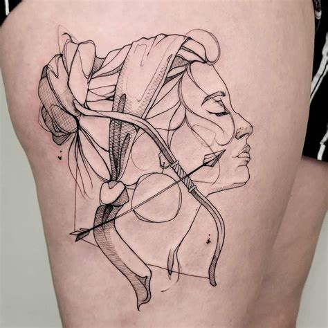 Sagittarius Flower Tattoo Designs