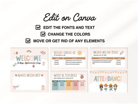 Editable Classroom Slides Template Canva Class Daily Slides Teaching Slides Back To School Editable Classroom Slides Template Canva Class Daily Slides Teaching Slides Back To School