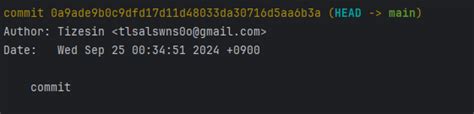 [git] commit 과 log — tizesin 코드 저장소