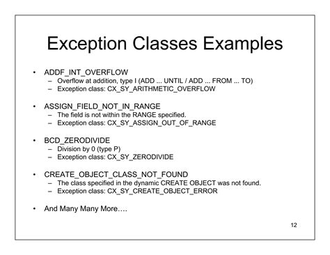 Abap Slide Exceptionshandling Pdf