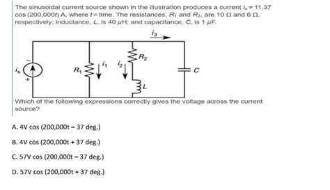 solved the sinusoidal current source shown in the
