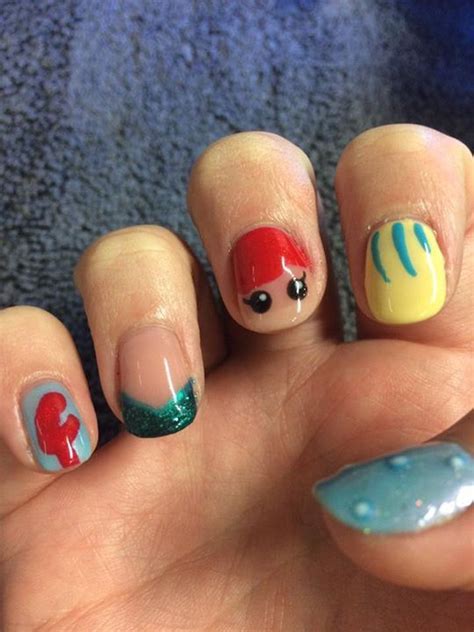 Disney Nails Inspired By The Little Mermaid
