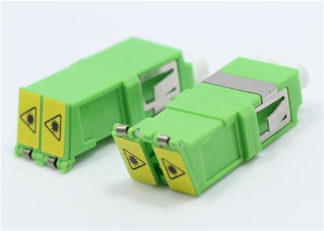 Two Door Type Fiber Optic Adapter Auto Shutter Green Lc Duplex Adapter