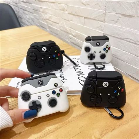 游戲機手柄 適用於airpods 4代 3代 1代 2代 Pro2 保護套 蘋果耳機 防摔保護 矽膠 創意男生 生日禮物 蝦皮購物