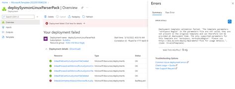 ASIM SysmonForLinuxFullDeployment Using Wrong Input Parameters For